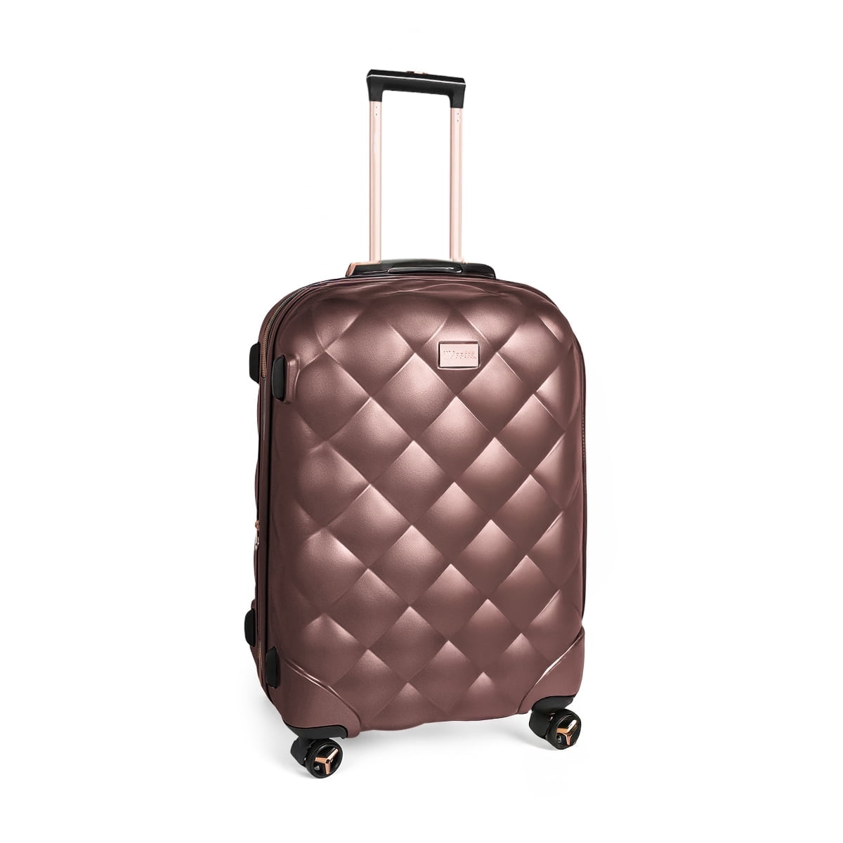 25" Hardside Medium Checked Luggage Expandable Spinner Suitcase with ...