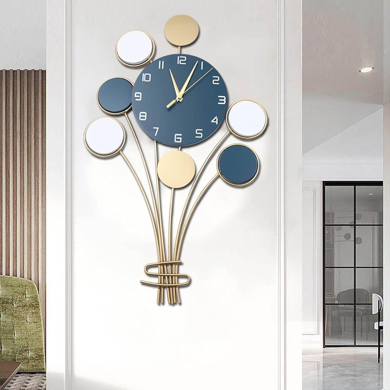 25 Inch Large Balloon Wall Clocks, Metal Giant Decorative Hanging Wall ...