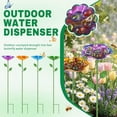 25 Inch Metal Flower Garden Stakes Bird Bath 4 Pack, Outdoor Garden ...
