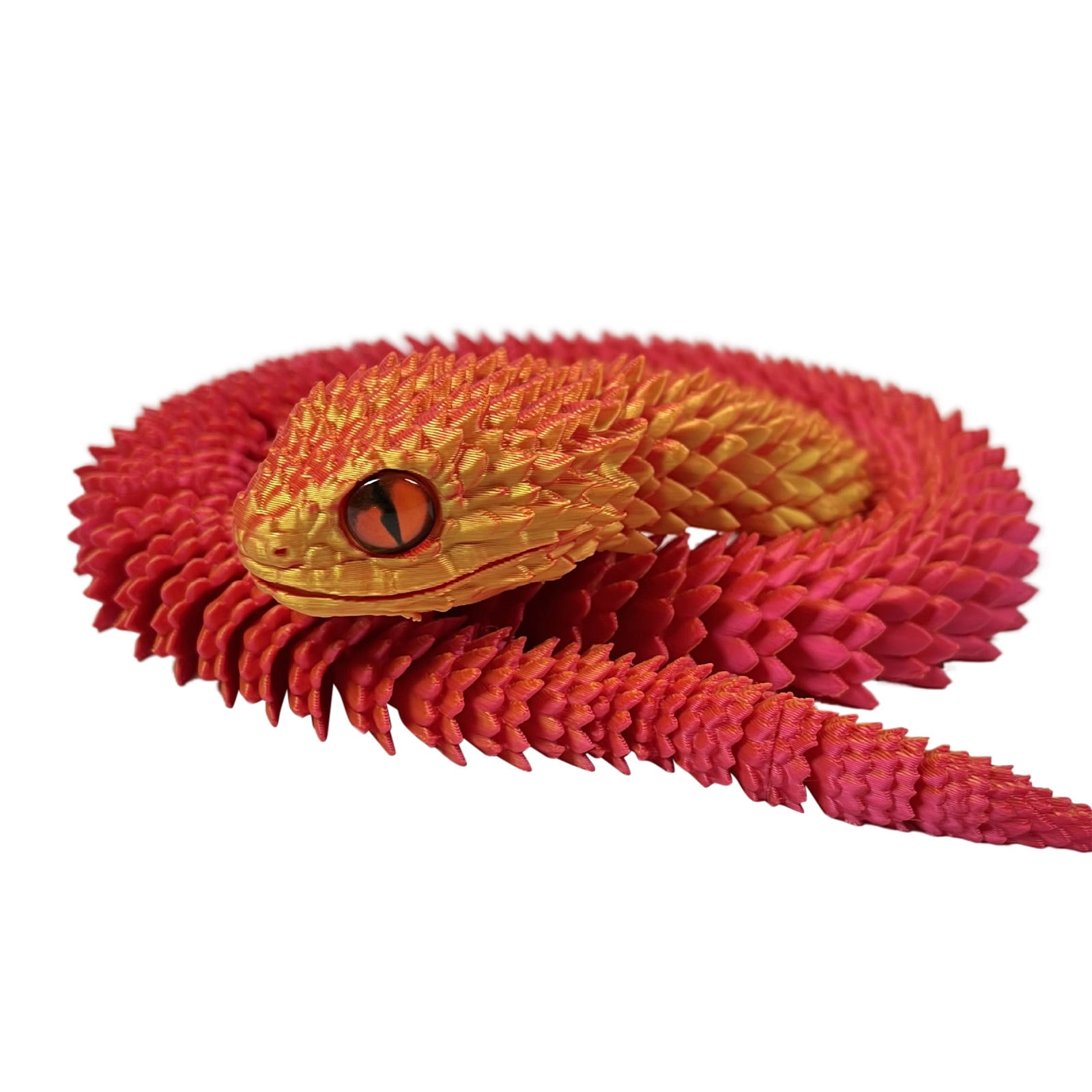 25 Inch Movable Resin Snake, Printed Animals for Educational Toys Multi Joint Movable Hand Model ...