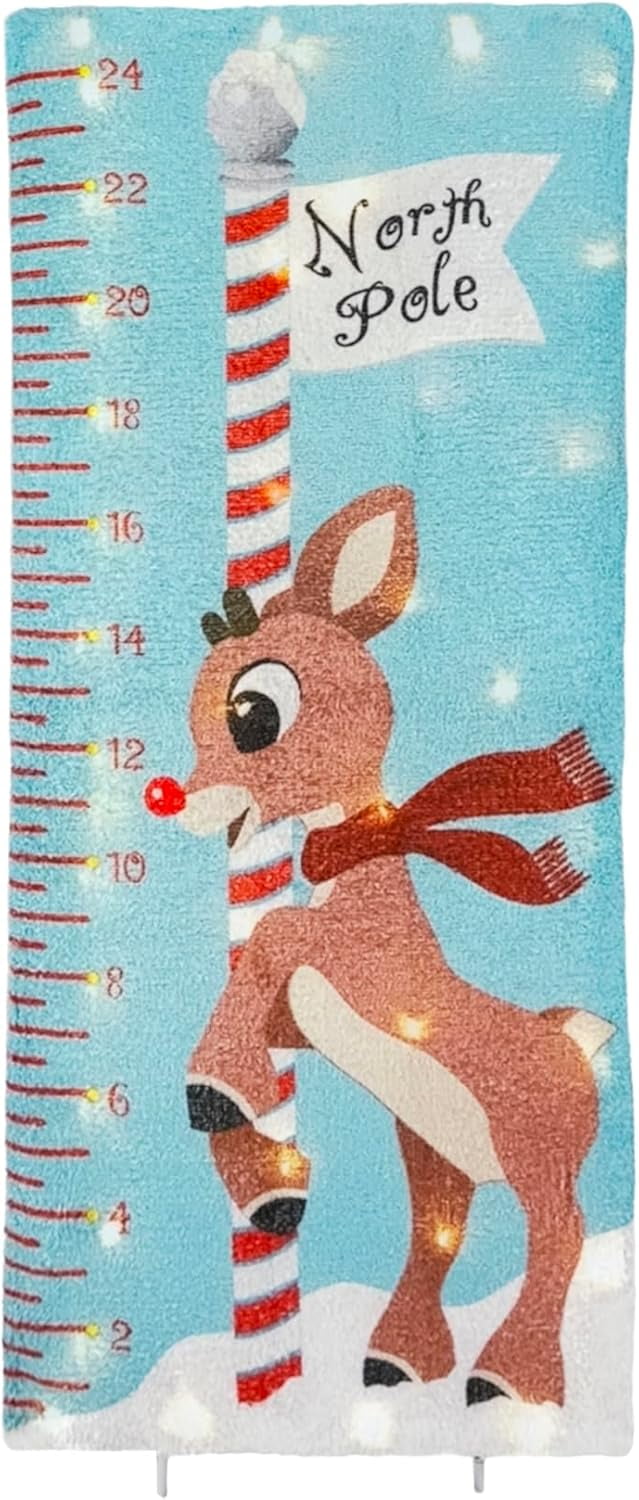 25 Inch Rudolph Christmas Snow Ruler with Rudolph and North Pole ...