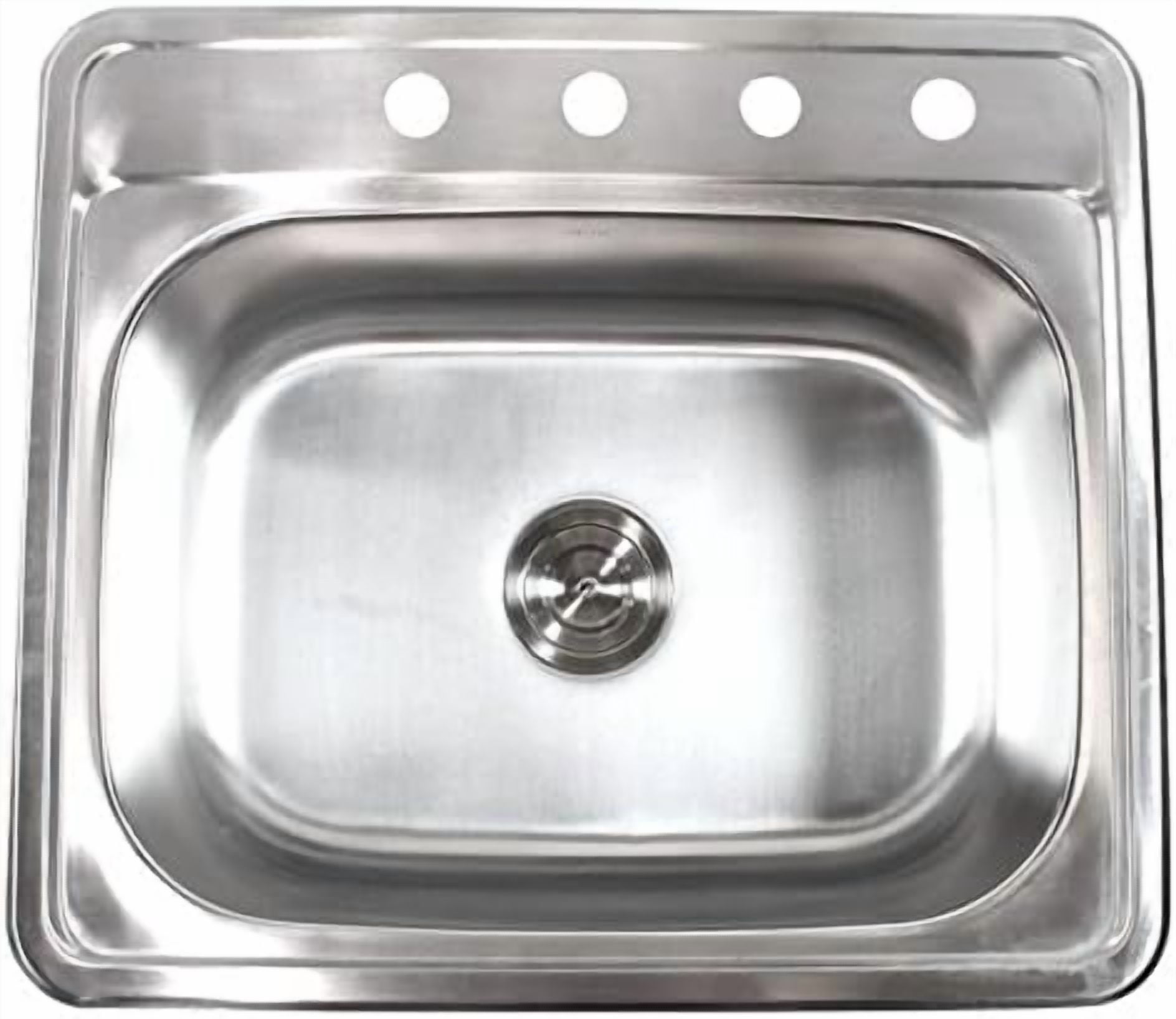 25 Inch Top-Mount/Drop-In Stainless Steel Kitchen Island/Bar Sink - 18 ...