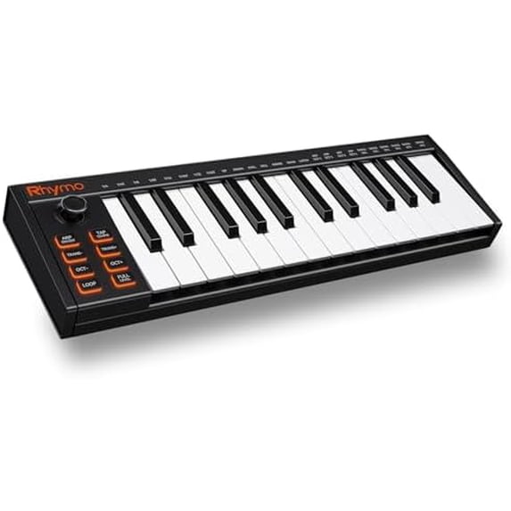 25 Key MIDI Keyboard Controller, USB Bus-Powered Portable Piano with ...