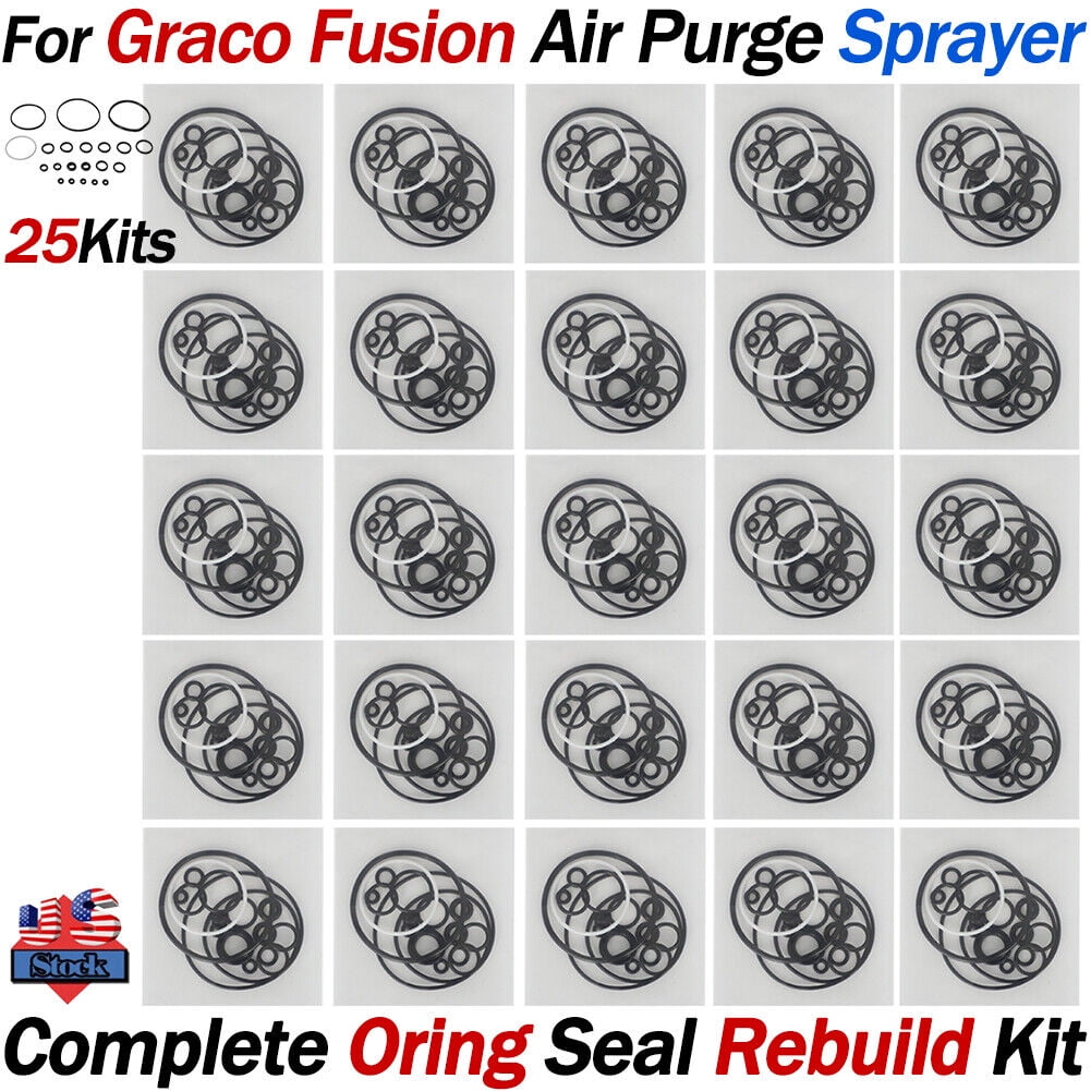25 Kits Complete O-Ring Rebuild For Graco Fusion AP Air Purge Spray Gun ...