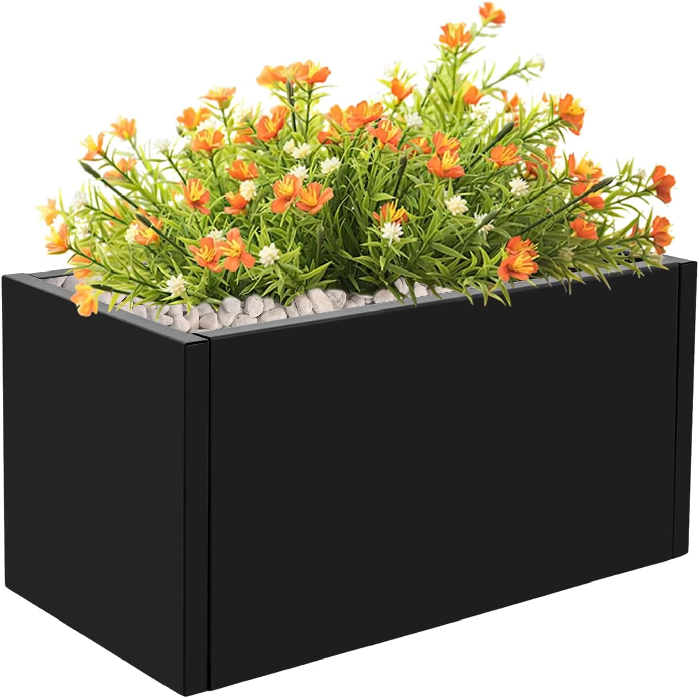 25" L x12 W x12 H Metal Flower Boxes Planter Boxes Outdoor Raised ...
