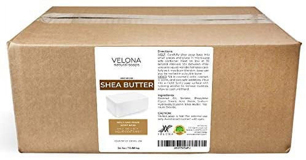 25 LB - Shea Butter - Melt and Pour Soap Base Bulk by Velona | SLS/SLES ...