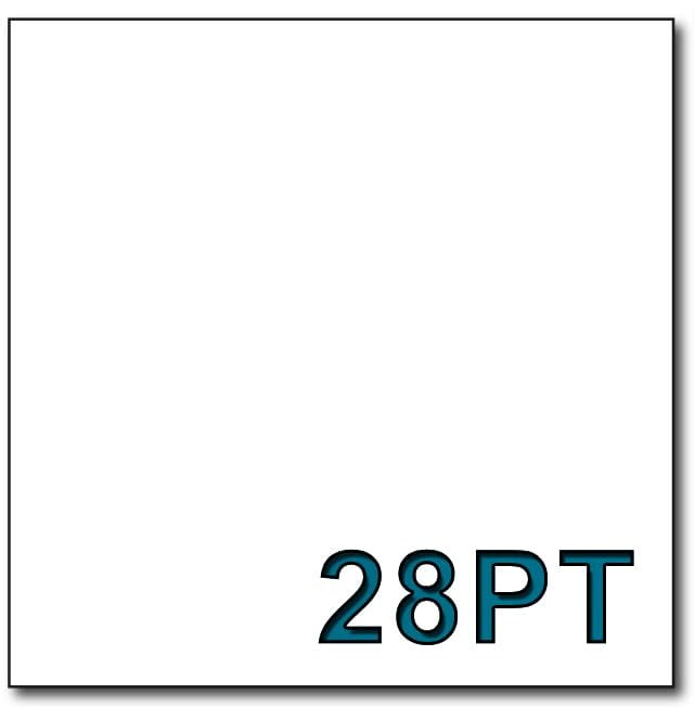 25 Laser Engraving Blanks OIF8 - 28PT Solid White Paperboard (12" x 12 ...