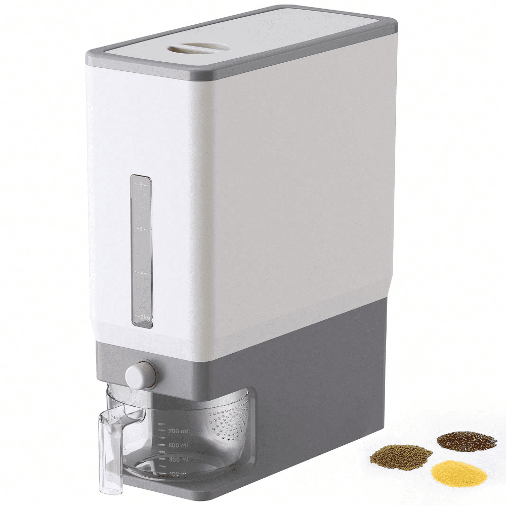 25 lb (11.3 kg) Rice Dispenser – Airtight Moisture-Proof Storage ...