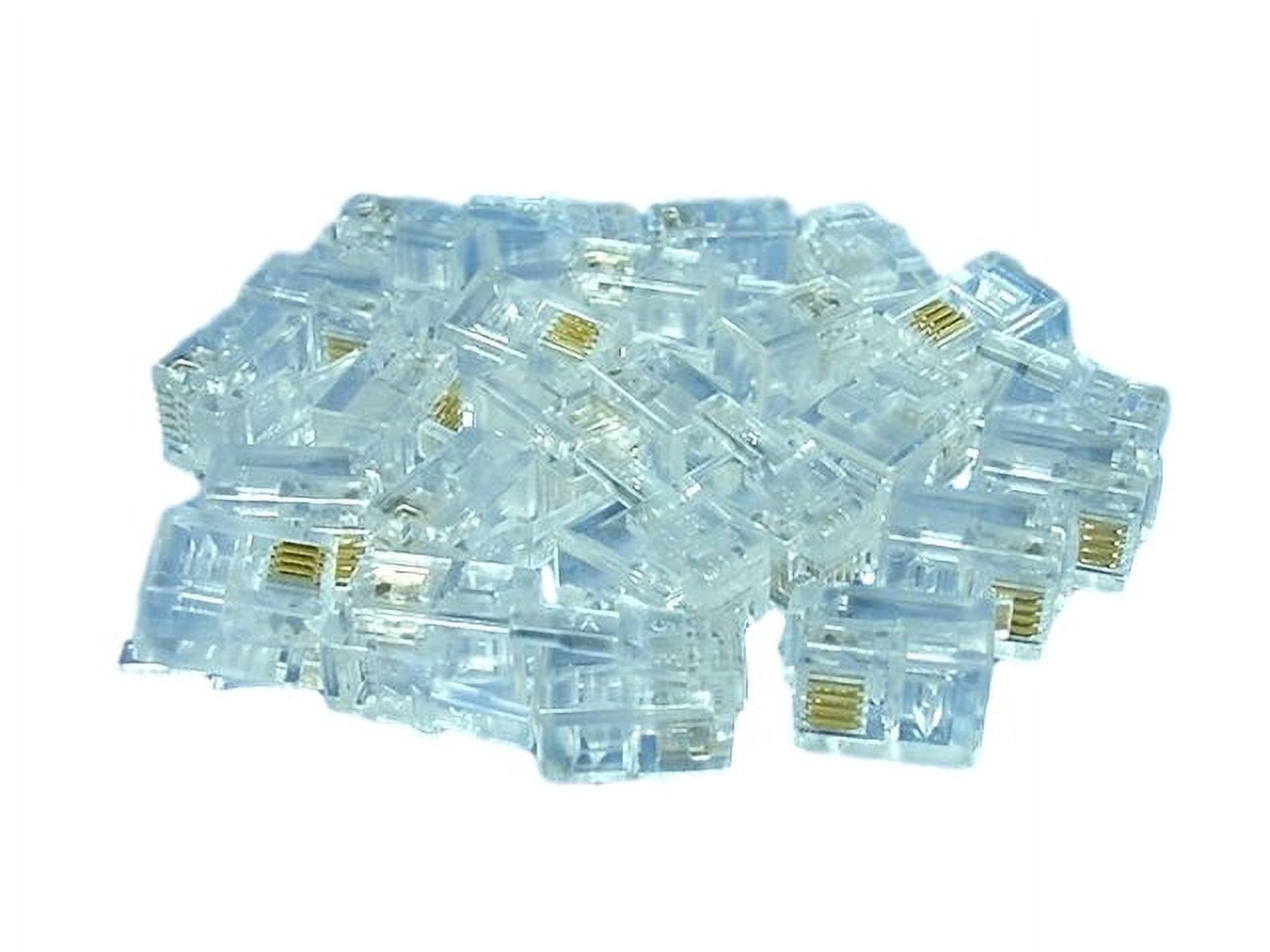 Leviton C0257-C Replacement Telephone Line Cord Ends, 4-Wire, RJ11 ...