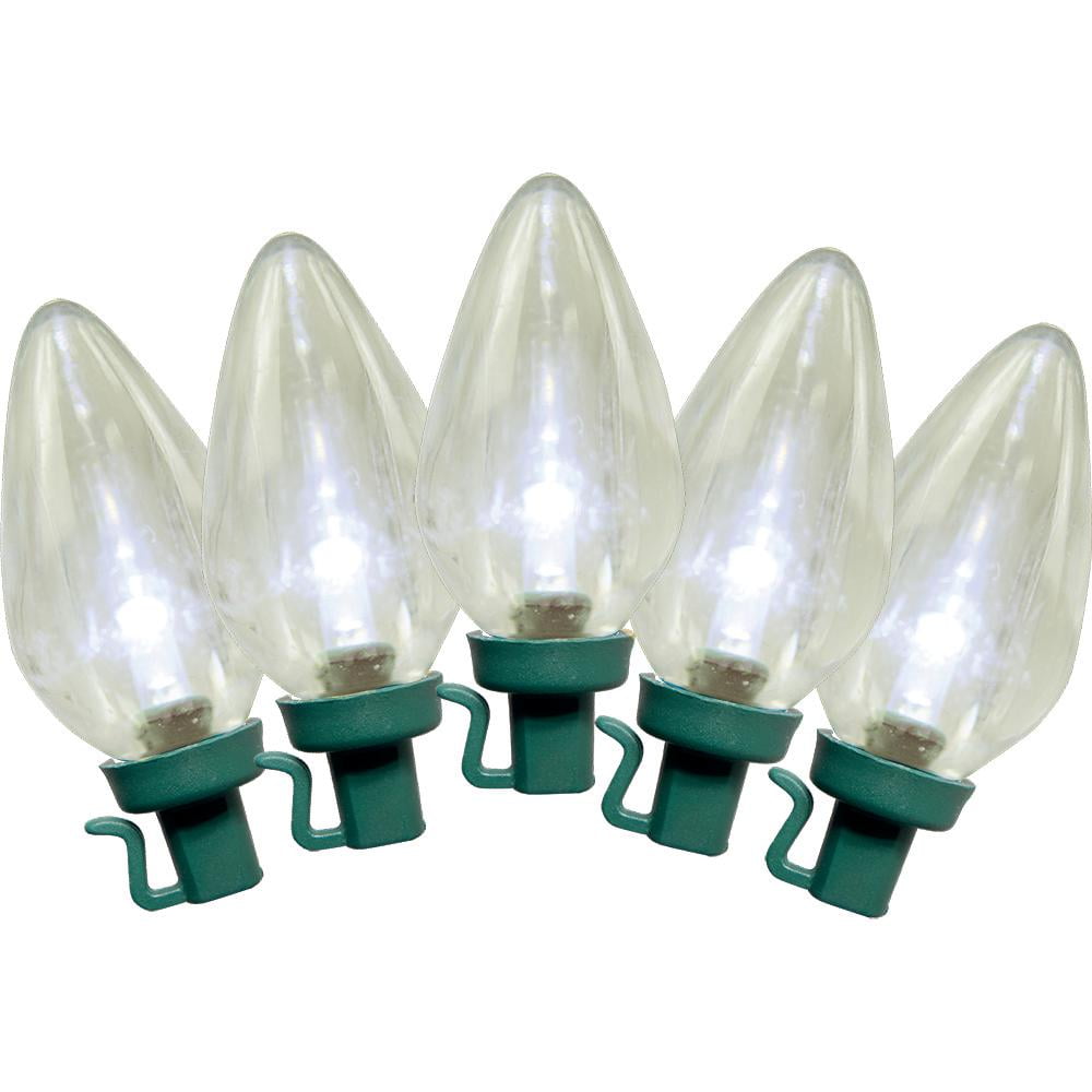 25-Light LED Smooth C9 Warm White String Light 25 ft. Super Bright ...