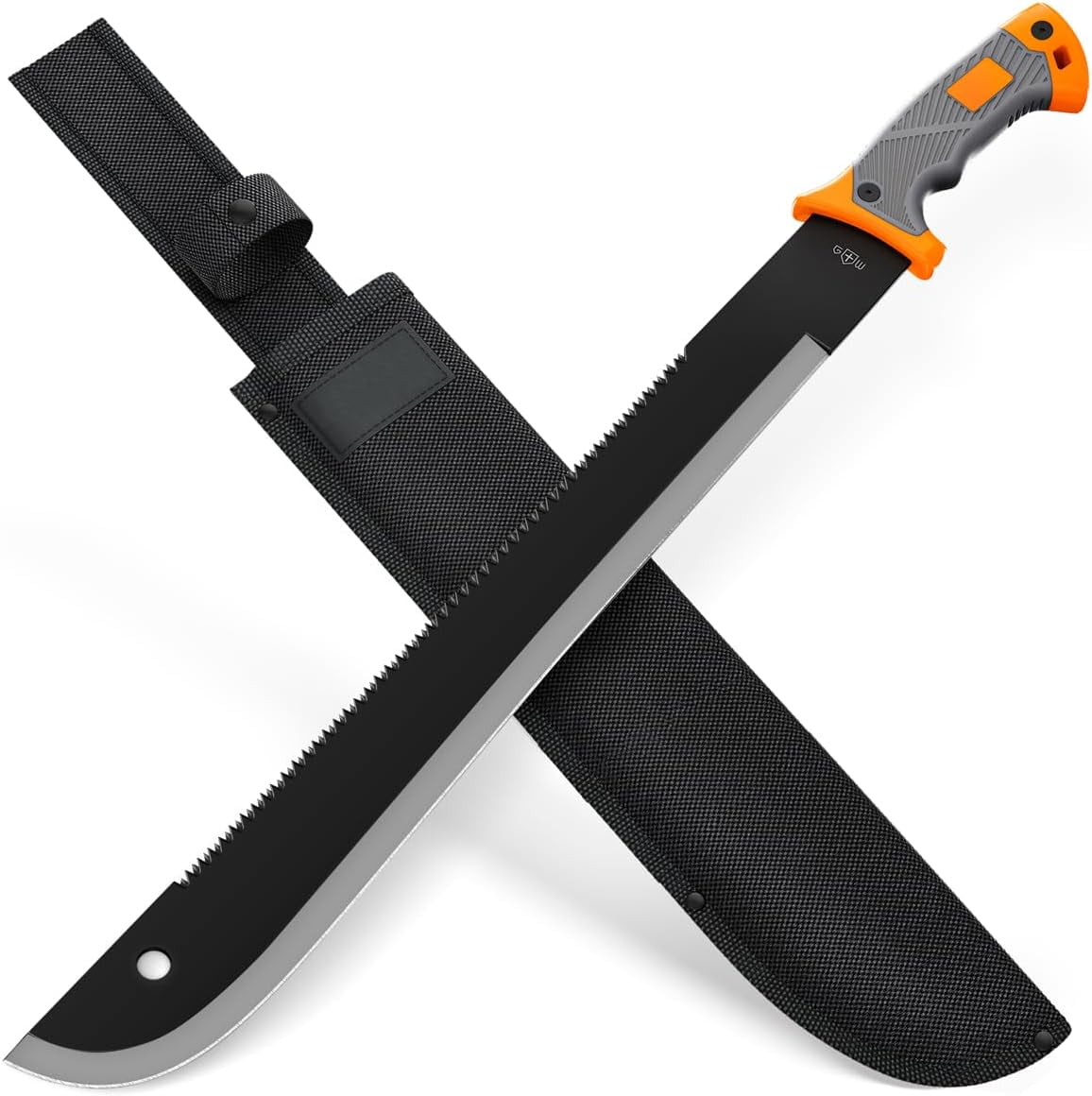 25" Machete with Saw, Heavy Duty Tool & Sheath, Ergonomic No-Slip ...