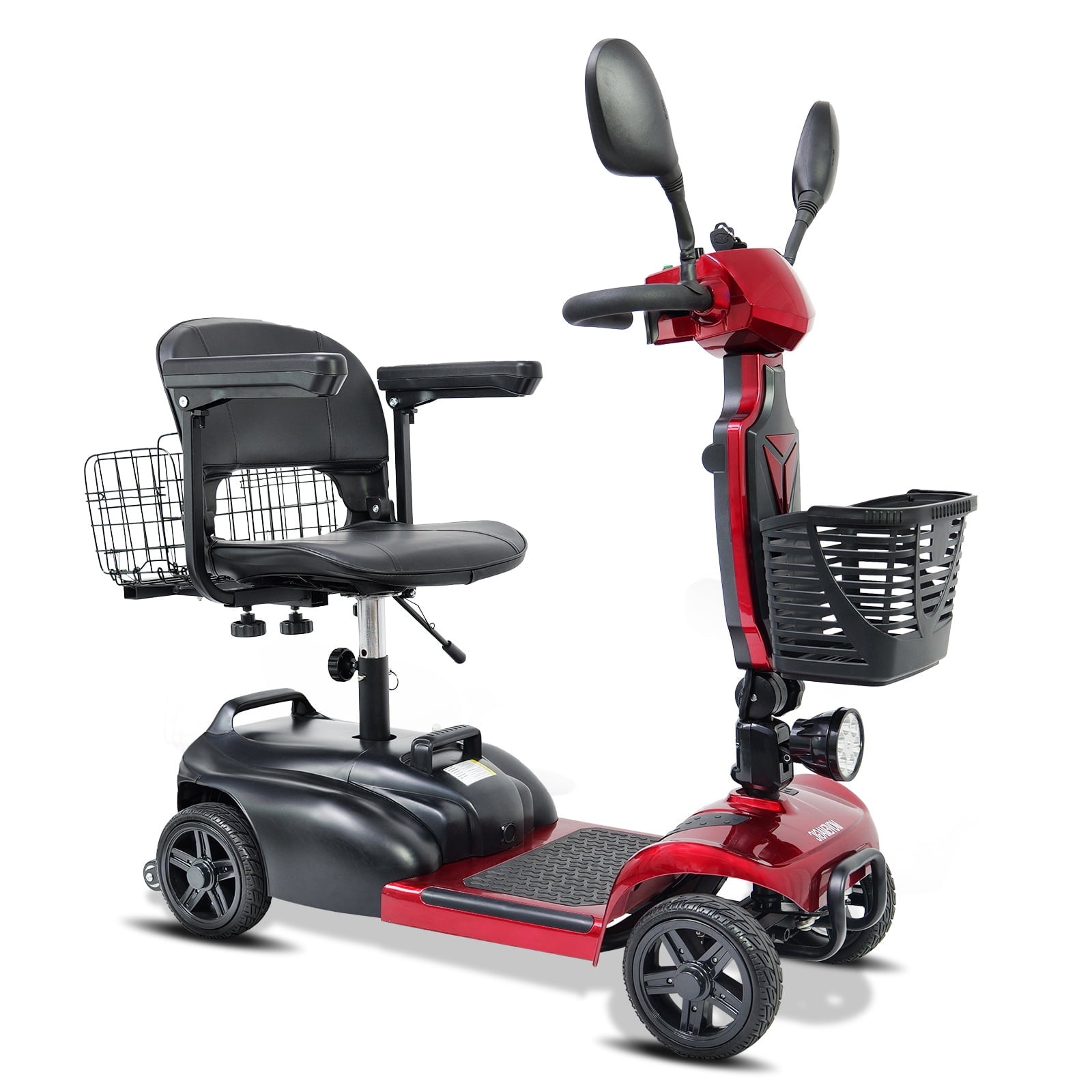 25 Miles Travel Range Foldable 4 Wheels Adult Scooters with Mirrors ...