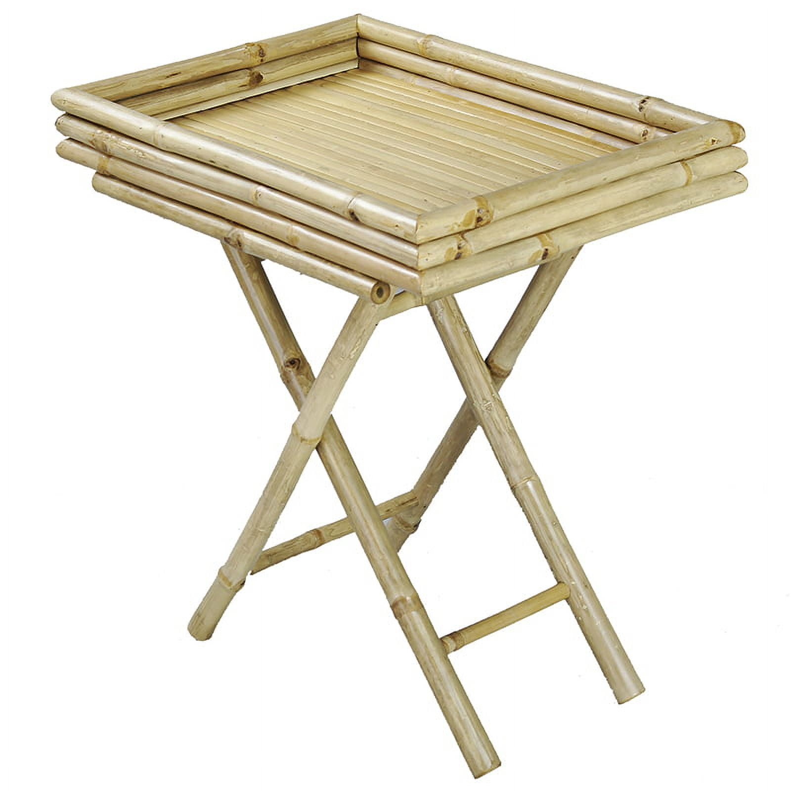 Folding Bamboo Tray Table - Bamboo - Walmart.com