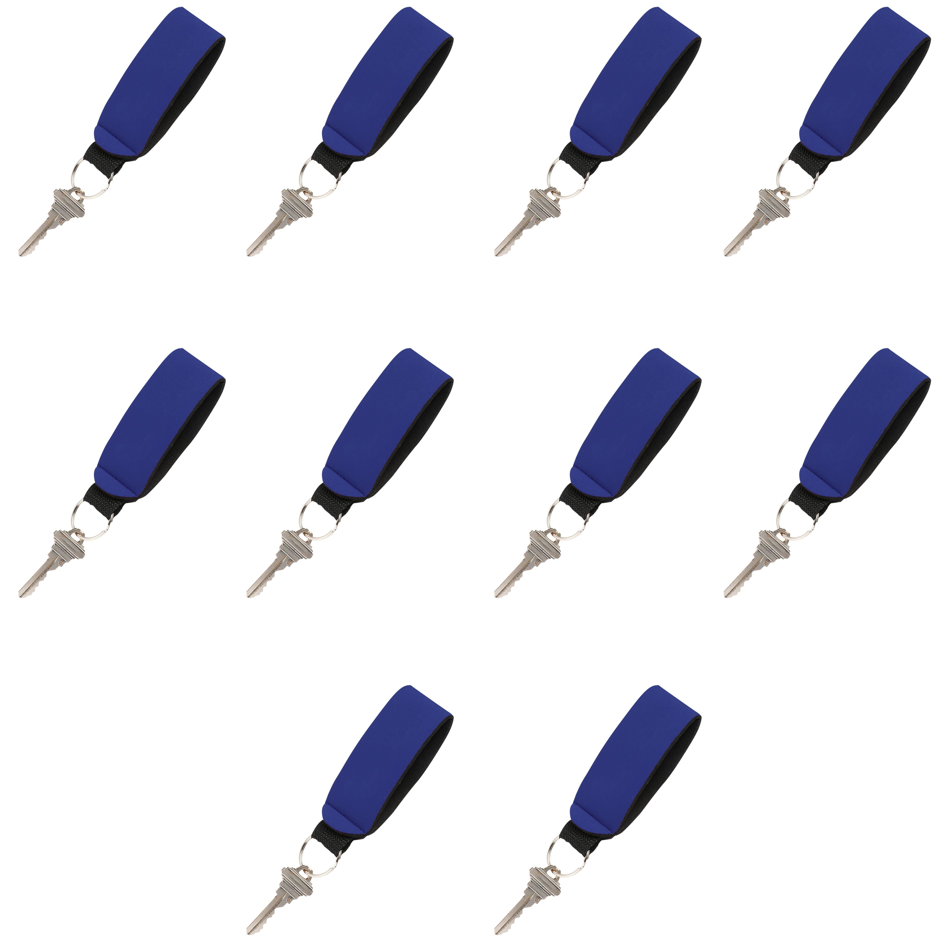 25 Neoprene Strap Keychains Set - Stretchable, Split-ring, Vibrant ...