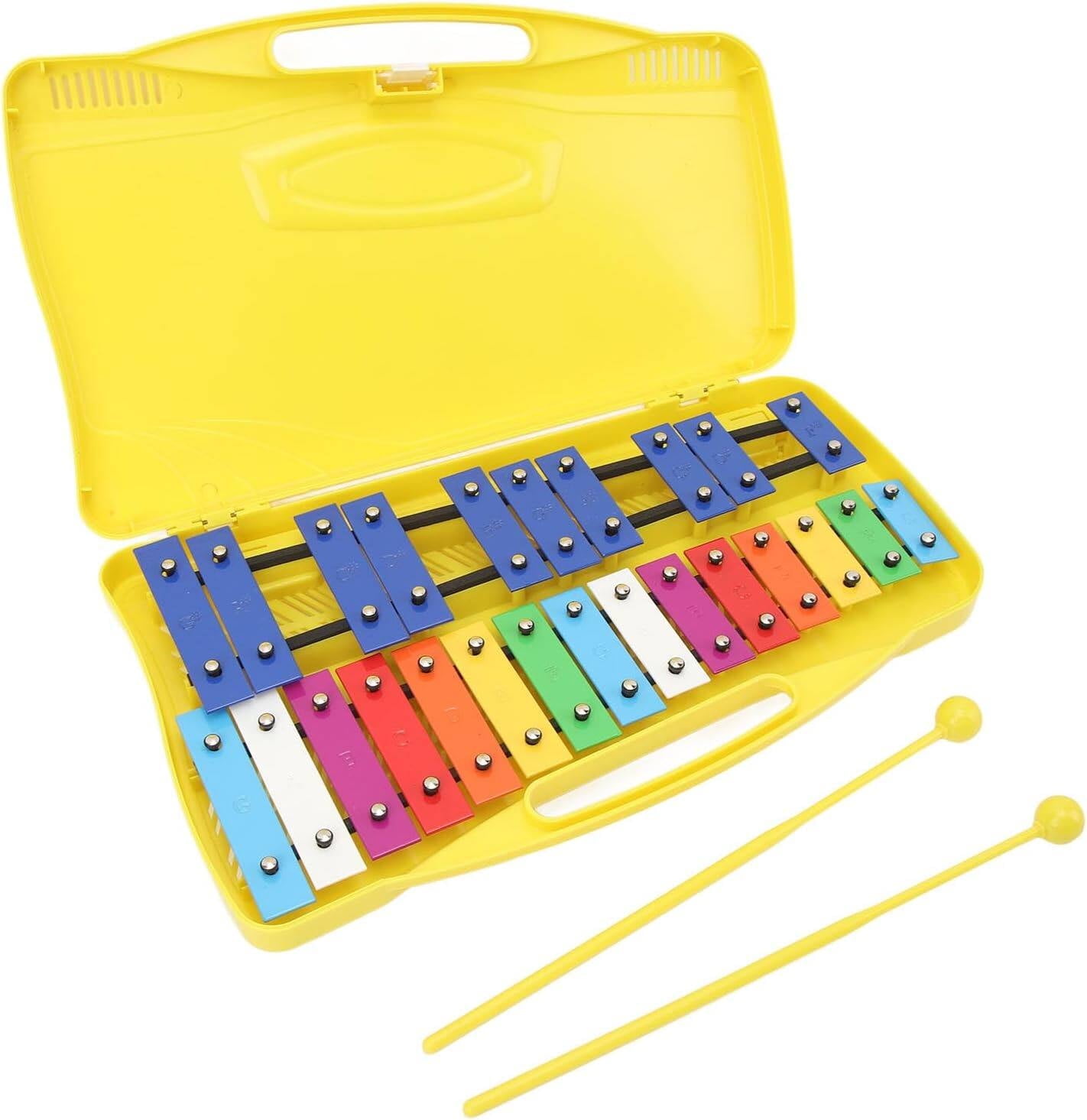 25 Notes Glockenspiel Xylophone Colorful Metal Keys Percussion Rhythm ...