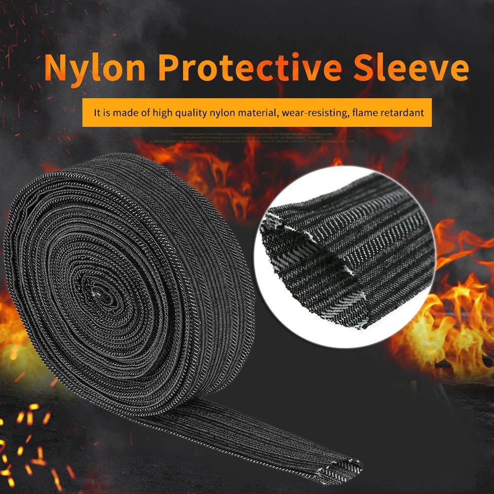 25' Nylon Protective Sleeve Sheath Cable Cover Welding Tig Torch ...