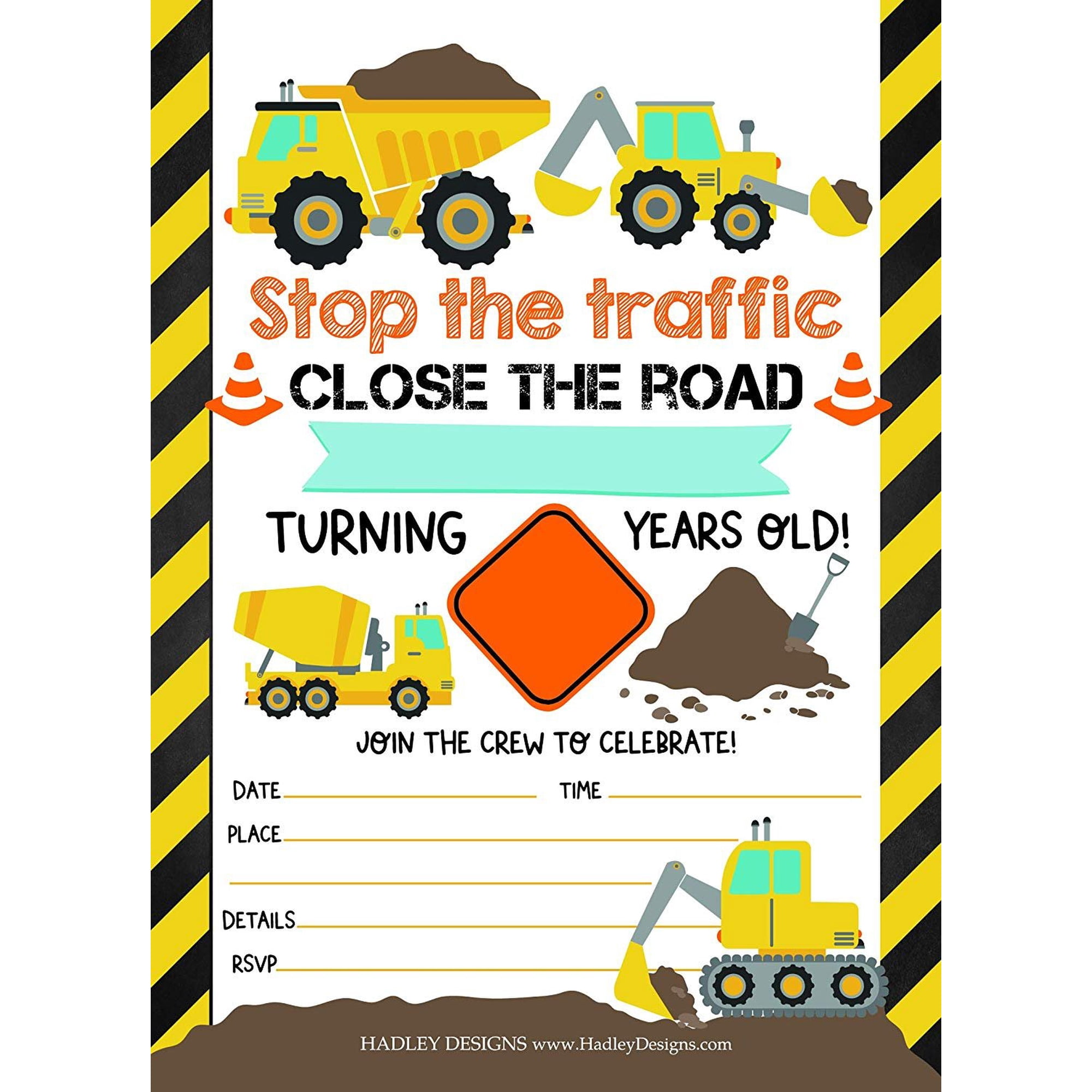 Construction Tape Birthday Zone