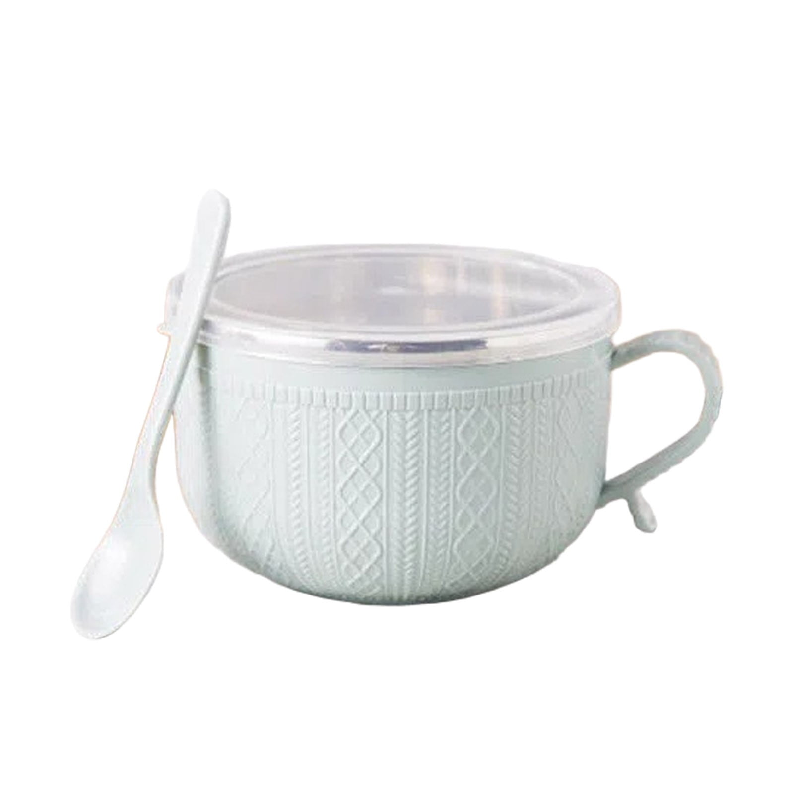 25 Ounce Insulated Mug With Lid And Plate Large Soup Cup For Hot Coffee ...