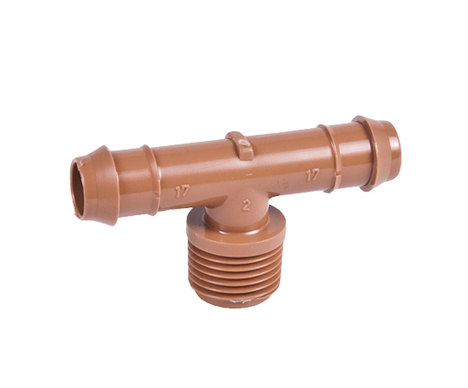 25-PACK - 1/2" Drip Tubing Barb Adapter TEE Threaded Fitting MNPT (1/2 ...