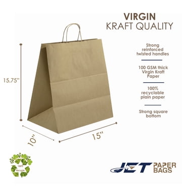 BagDream Heavy Duty 100Pcs Brown Kraft Paper Gift Bags with Handles ...