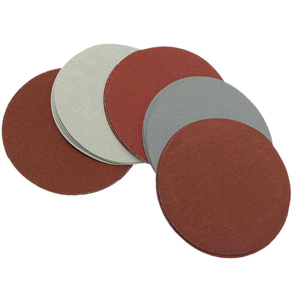 25 PCS 5 Inch Sandpaper Round Sanding Pad Red Sandpaper Hook and ...