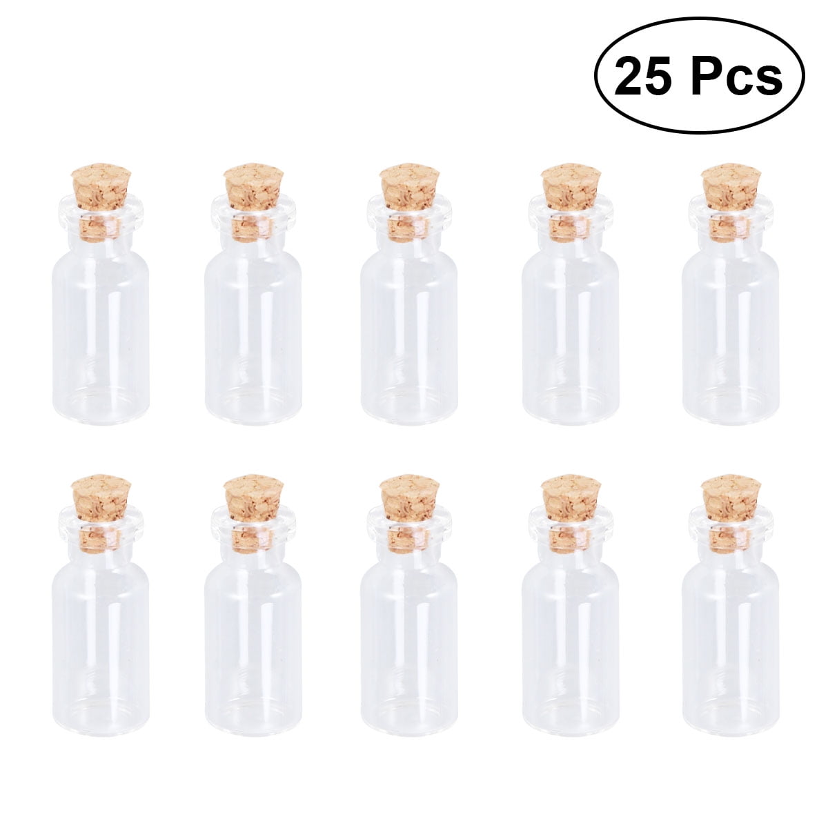 25 PCS Clear Glass Test Tubes with Caps Multi-function Separation ...