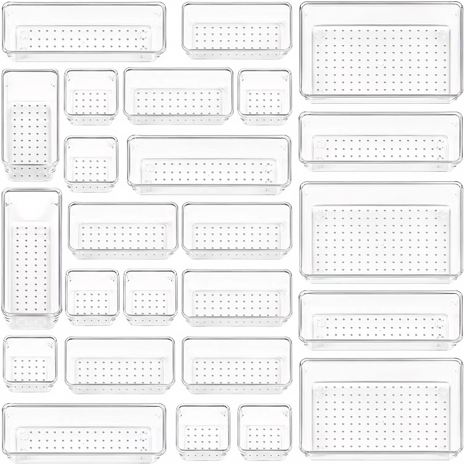 Clear Plastic Set of 3 Drawer Organizers - Walmart.com