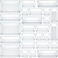 Walmart 25 PCS Clear Plastic Drawer Organizers Set, 4-Size Storage Bins ...