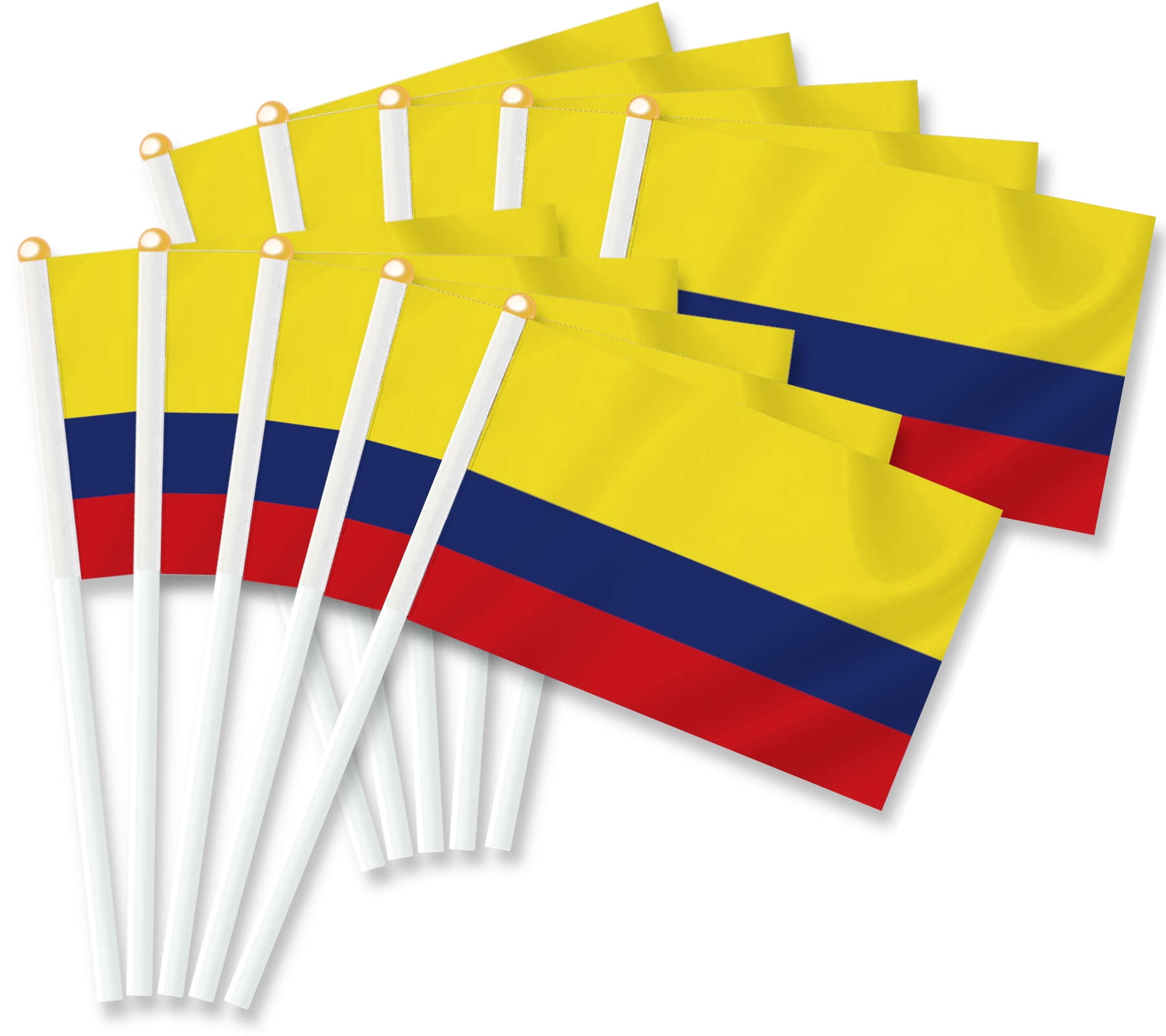 25 PCS Colombia Handheld Small Flag, Colombian Hand held Mini Decor ...