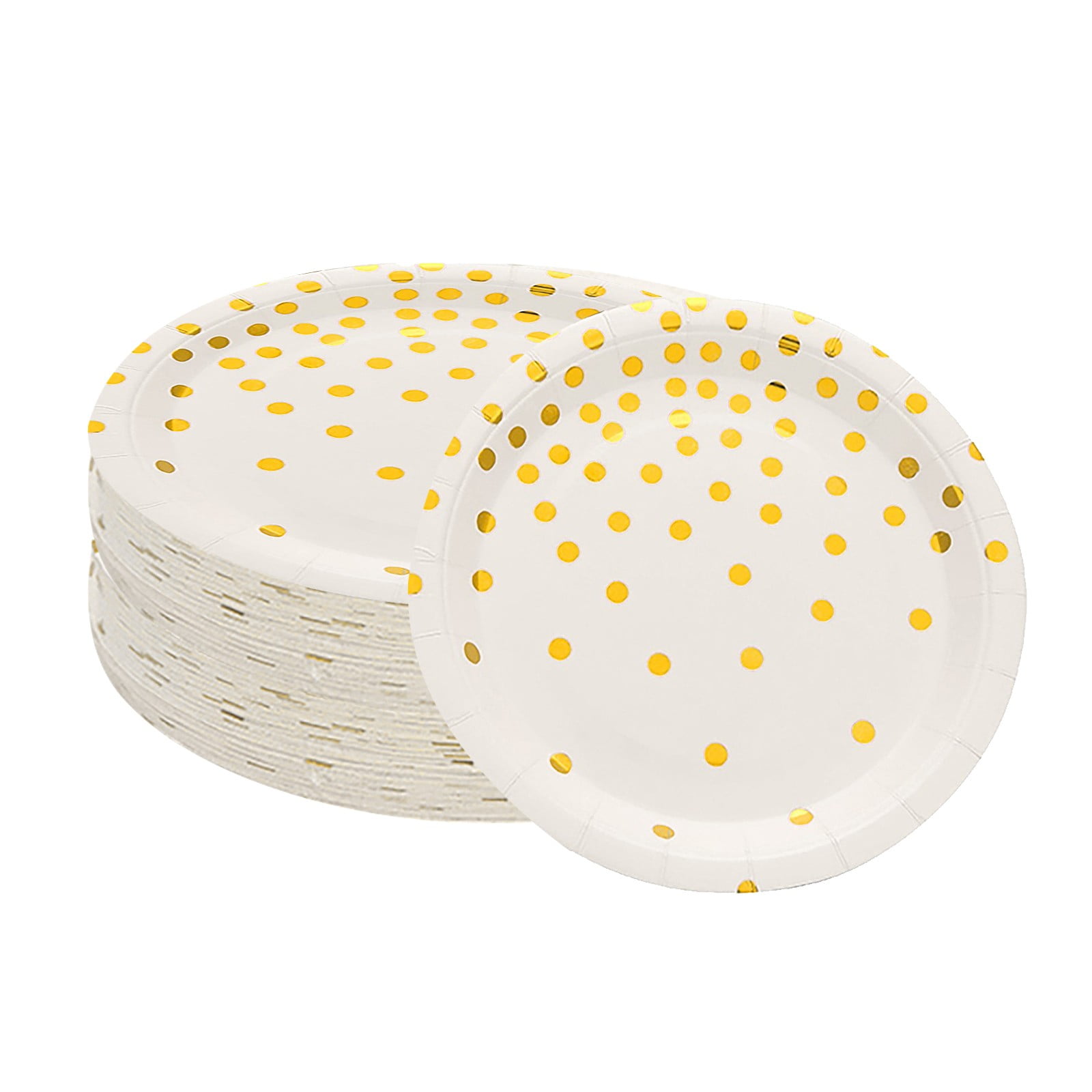 25 PCS Disposable Paper Plates Party Supplies Medium Weight Stackable ...