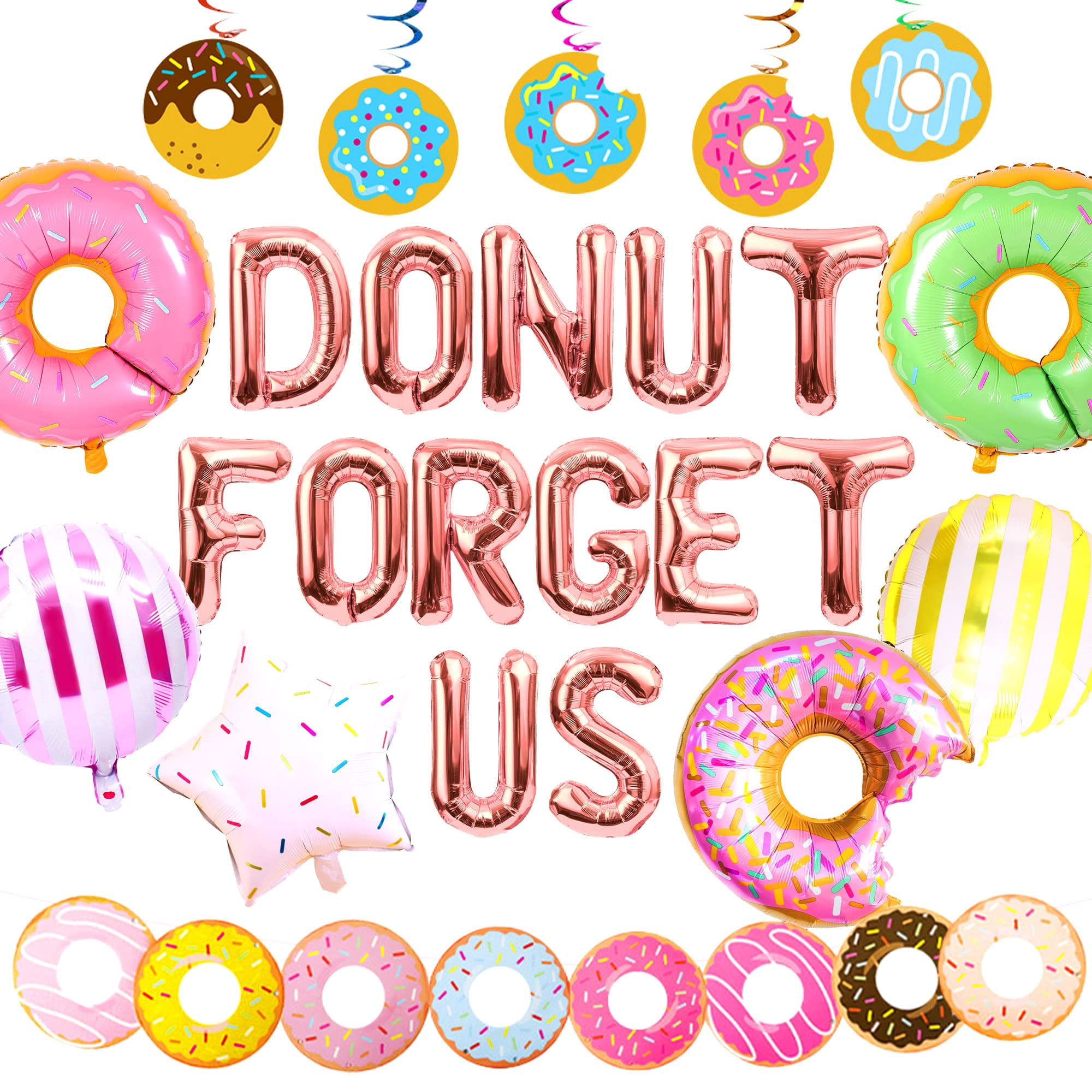 25 PCS Donut Forget RRF12 Us Party Decoration Going Away Decor Farewell ...