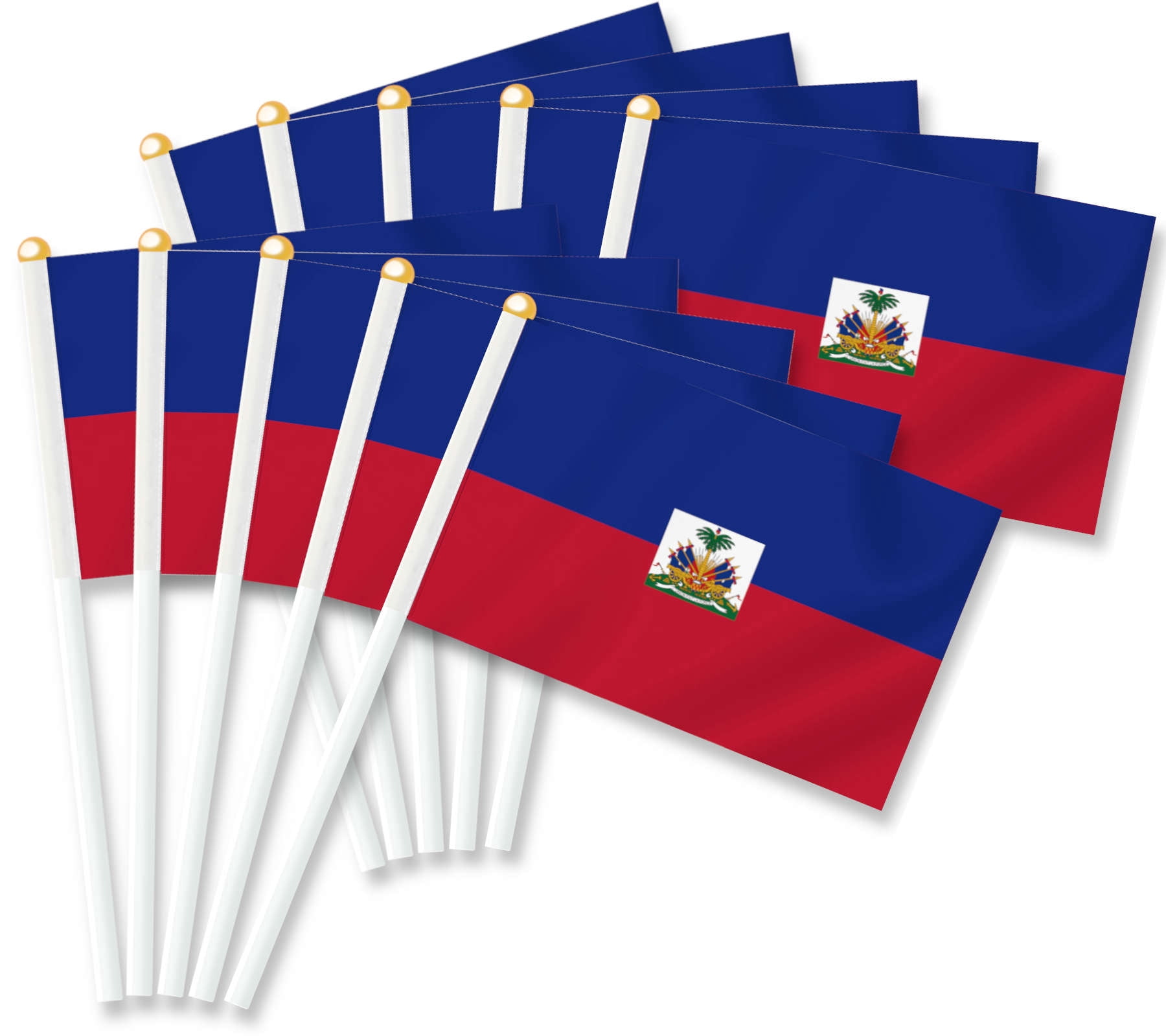 25 PCS Haiti Handheld Small Flag, Haitians Hand held Mini Decor ...