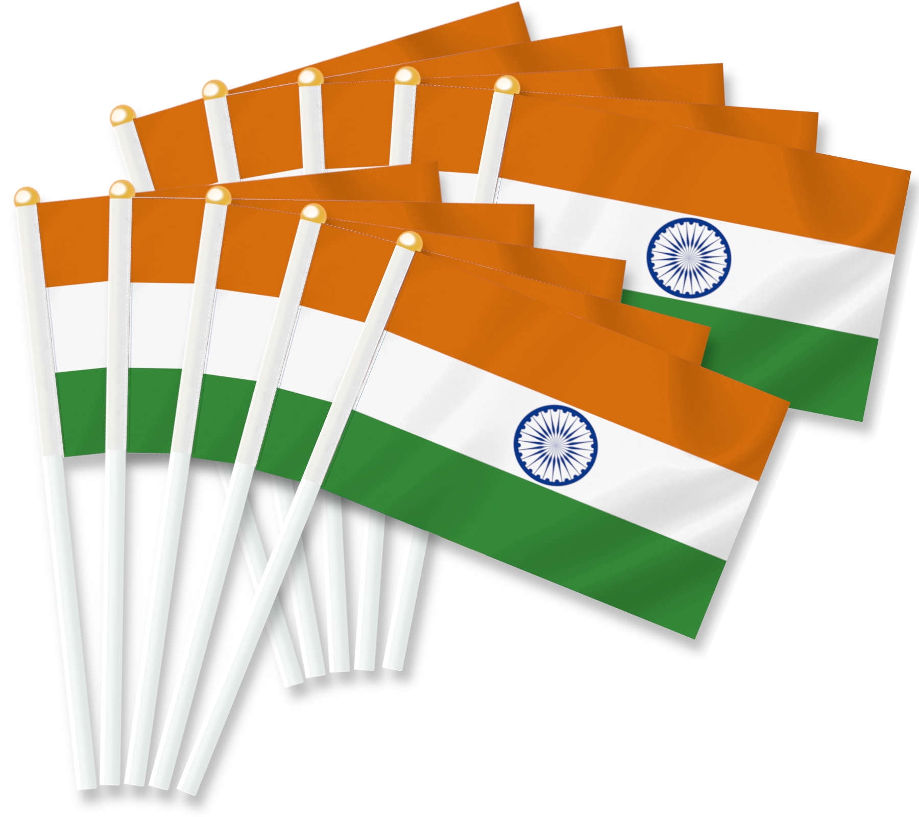 25 PCS India Handheld Small Flag, Indian Hand held Mini Decor ...