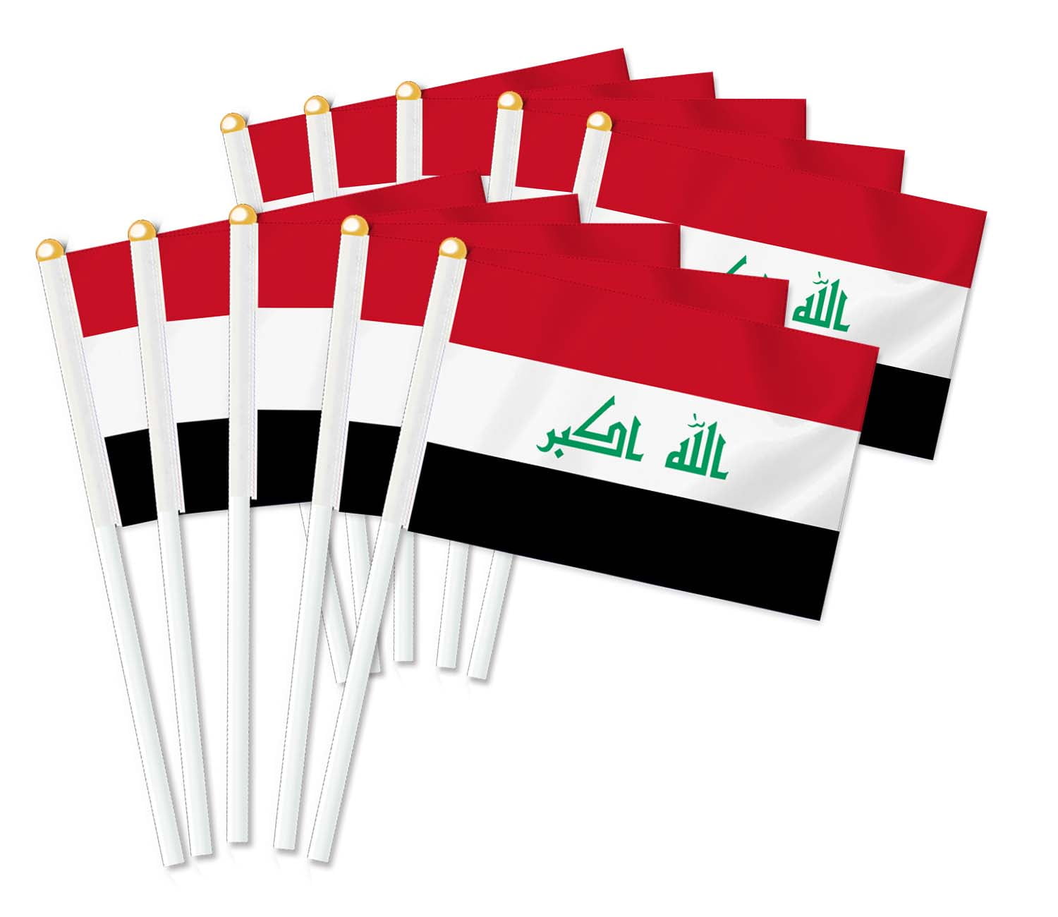 25 PCS Iraq Handheld Small Flag, Iraqi Hand held Mini Decor Decoration ...