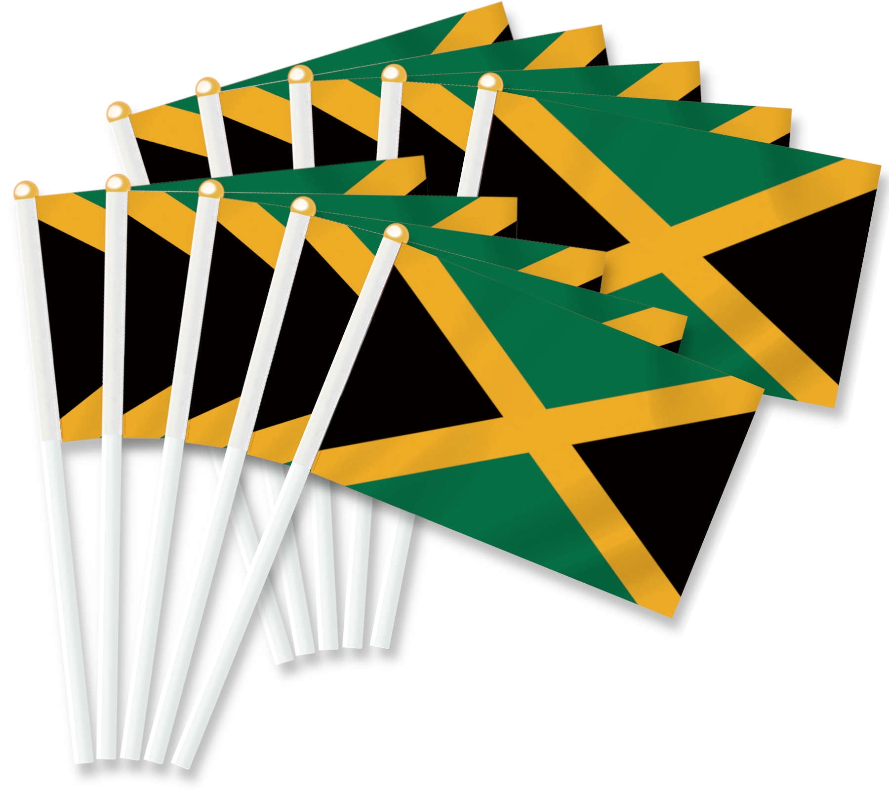 25 PCS Jamaica Handheld Small Flag, Jamaican Hand held Mini Decor ...