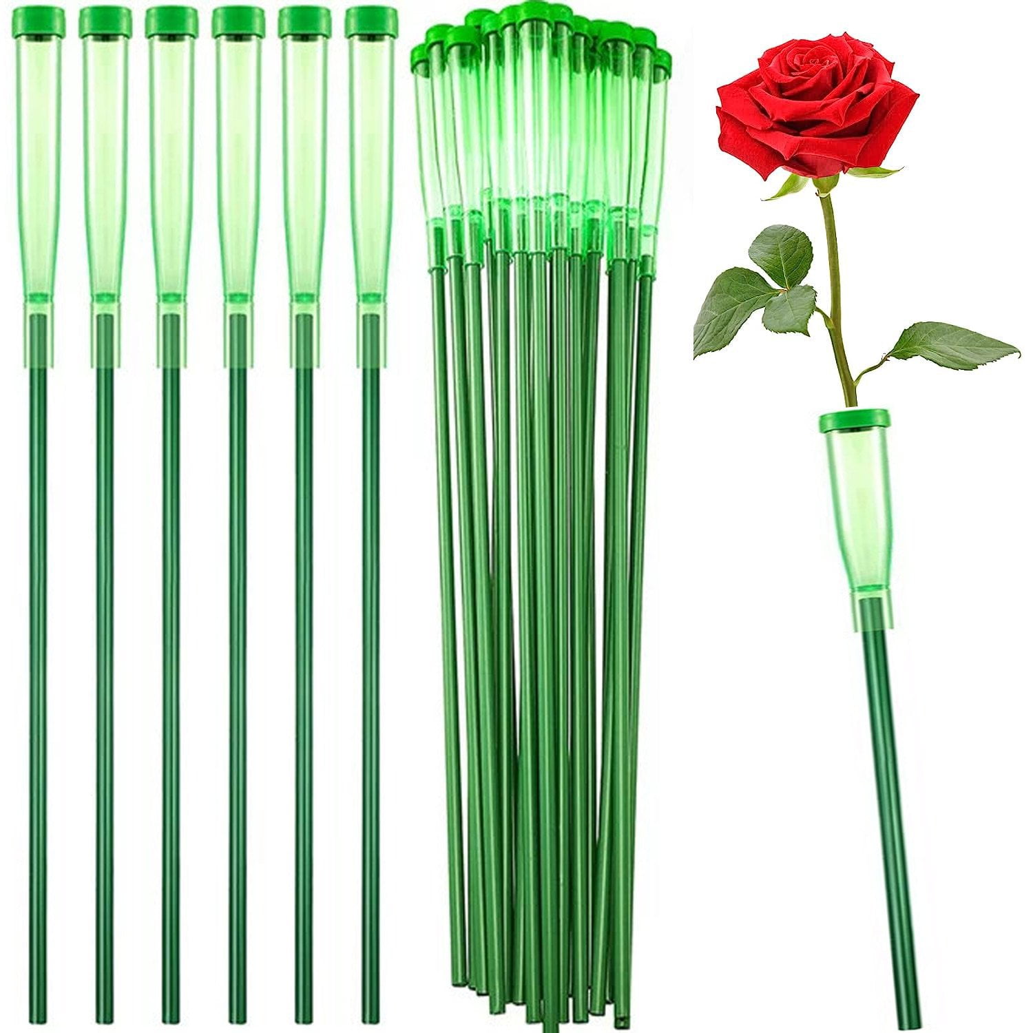 25 PCS Long Floral Water Tubes for Flower Arrangements, 17 Inch Extra ...