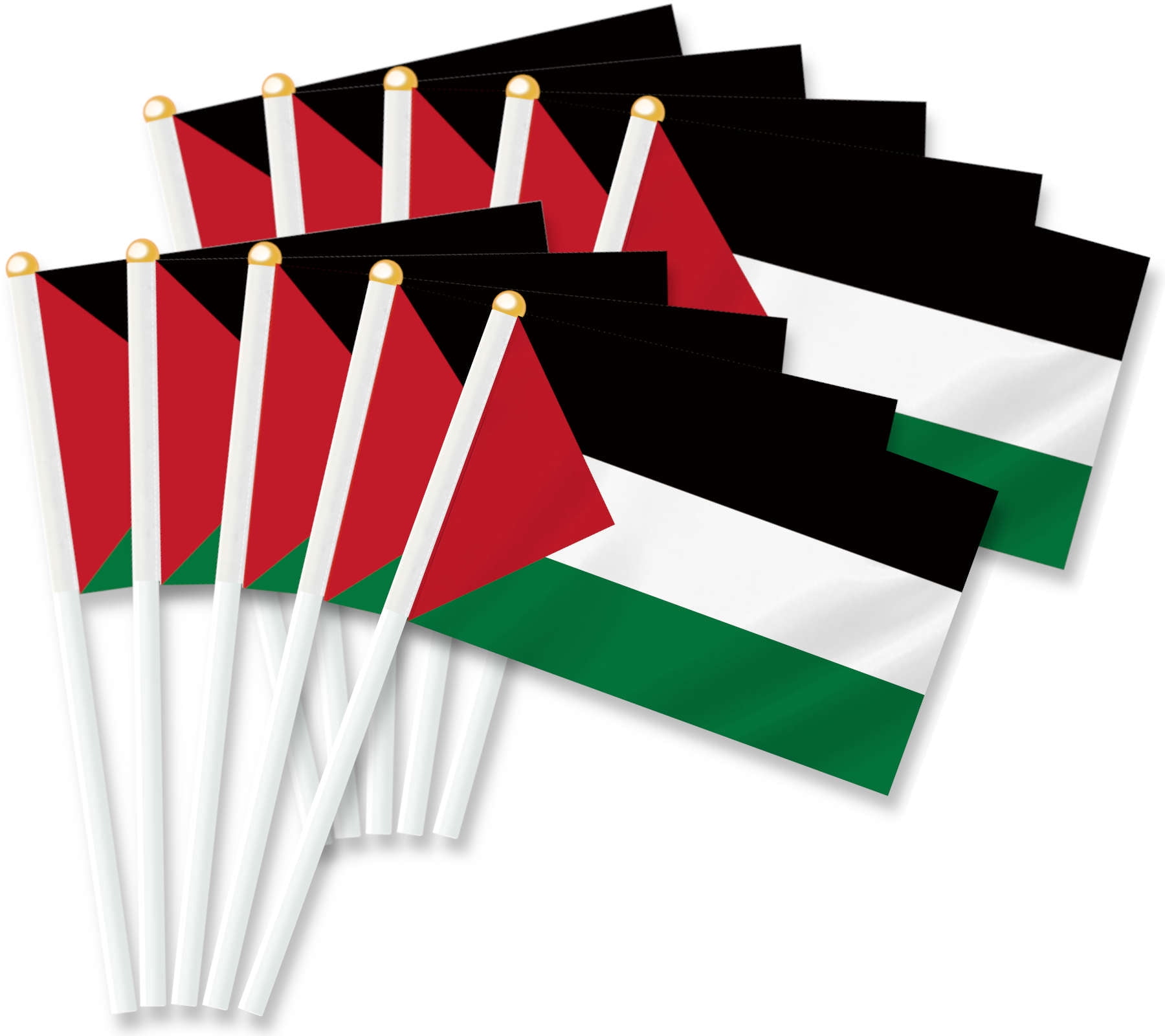 25 PCS Palestine Handheld Small Flag, Palestinian Hand held Mini Decor ...