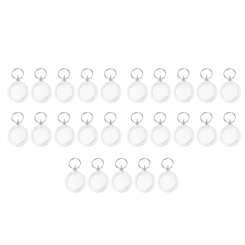 25 PCS Picture Key Chain Photo Frame Keyring Lanyard Display DIY ...