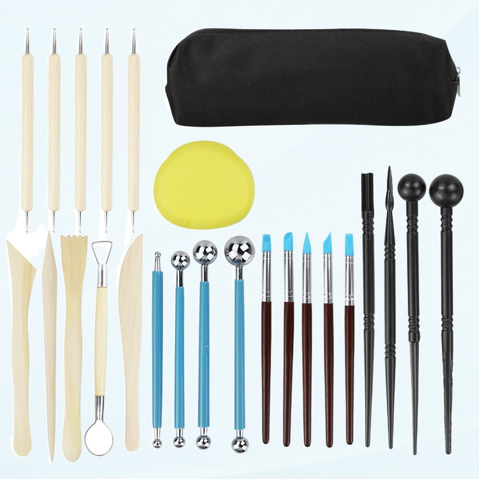 25 PCS Polymer Clay Tools, Clay Sculpting Tools, Stylus Ball Dotting Tools, Modeling Clay Tools ...