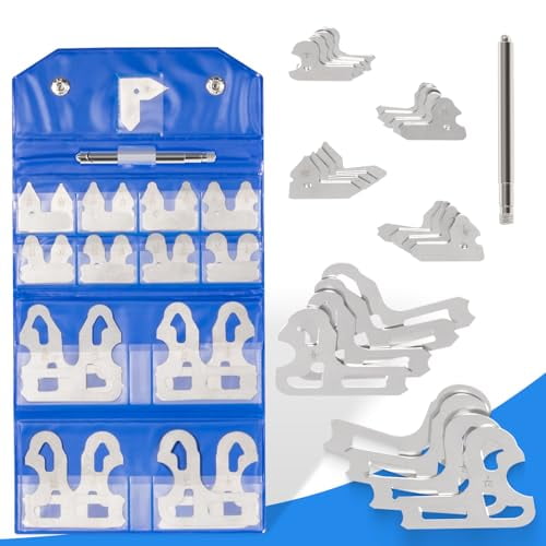 25 PCS Radius Gauge Set 1/64" - 1/2" with Holder, Come with Stainless ...