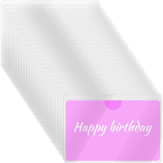 25 PCS Self-Adhesive Index Label Pockets, Clear Plastic Index Card ...