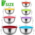 25 PCS Stainless Steel Mixing Bowls Set with Lids and Utensils for ...