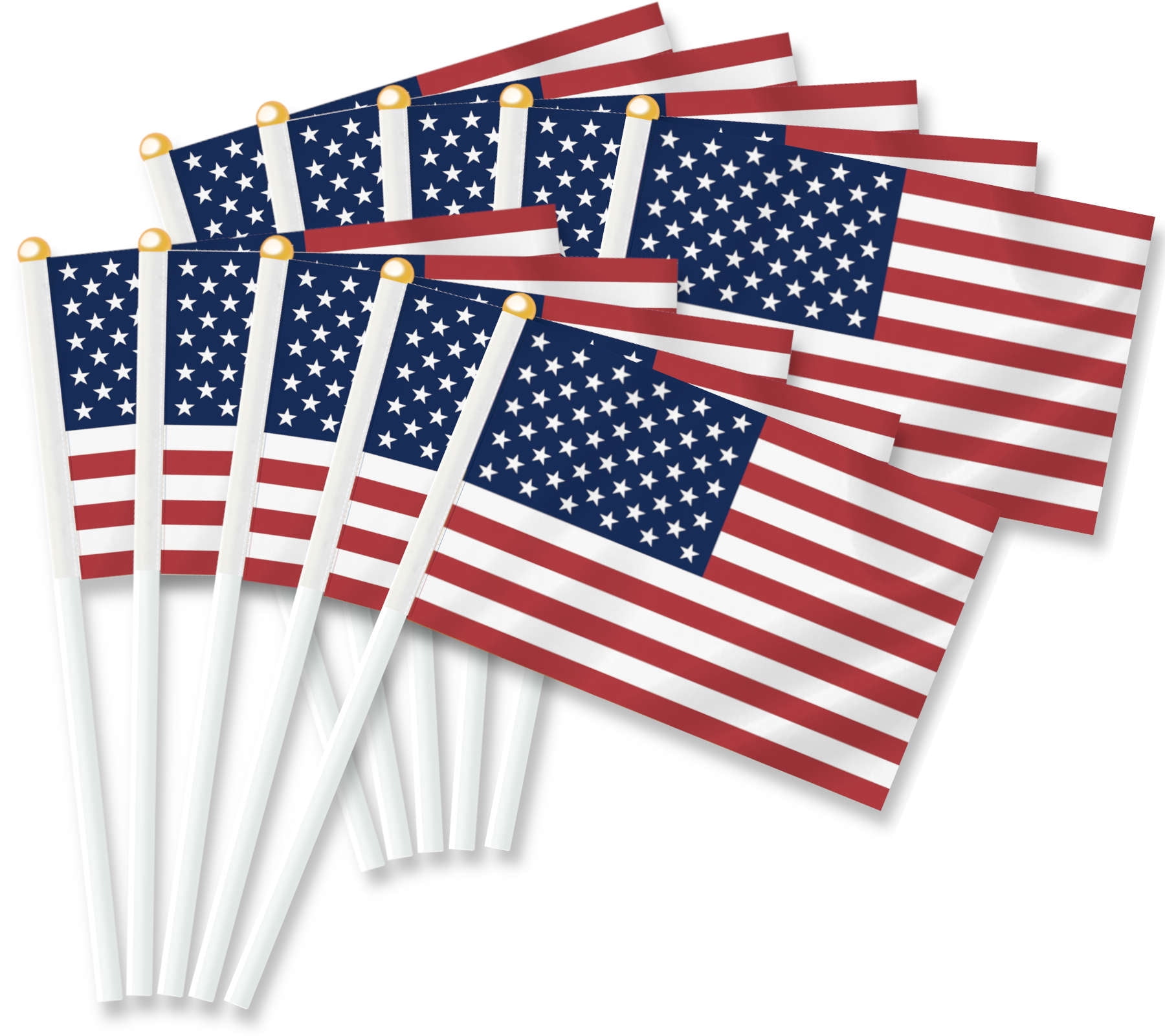 25 PCS United States Handheld Small Flag, American Hand held Mini Decor ...