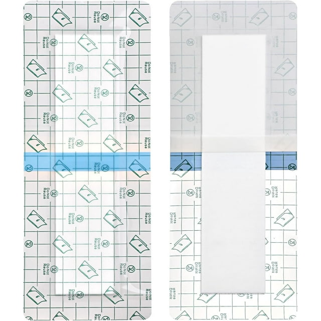 25 PCS Waterproof Incision Bandages - Large Wound Dressing for Knee ...