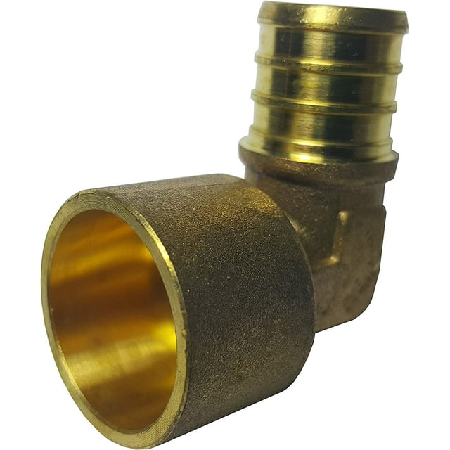 25 PIECES XFITTING 3/4" PEX X 3/4" FEMALE SWEAT 90 DEGREE ELBOW BRASS CRIMP FITTINGS - BRASS ...