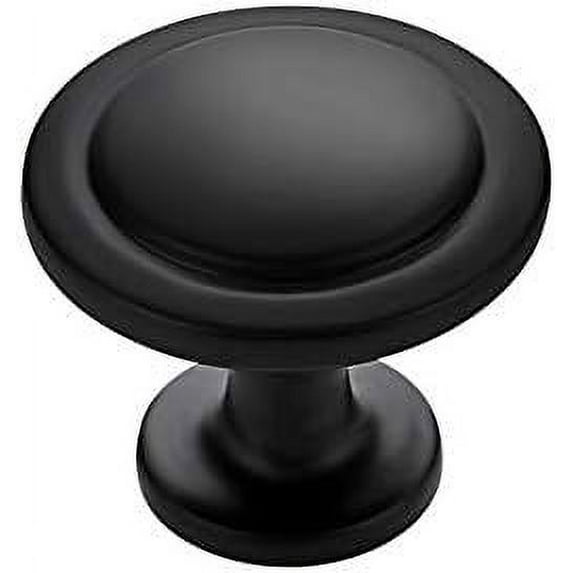 25 Pack 1-1/4 Inch Kitchen Cabinet Knobs Matte Black Zinc Pulls Door ...