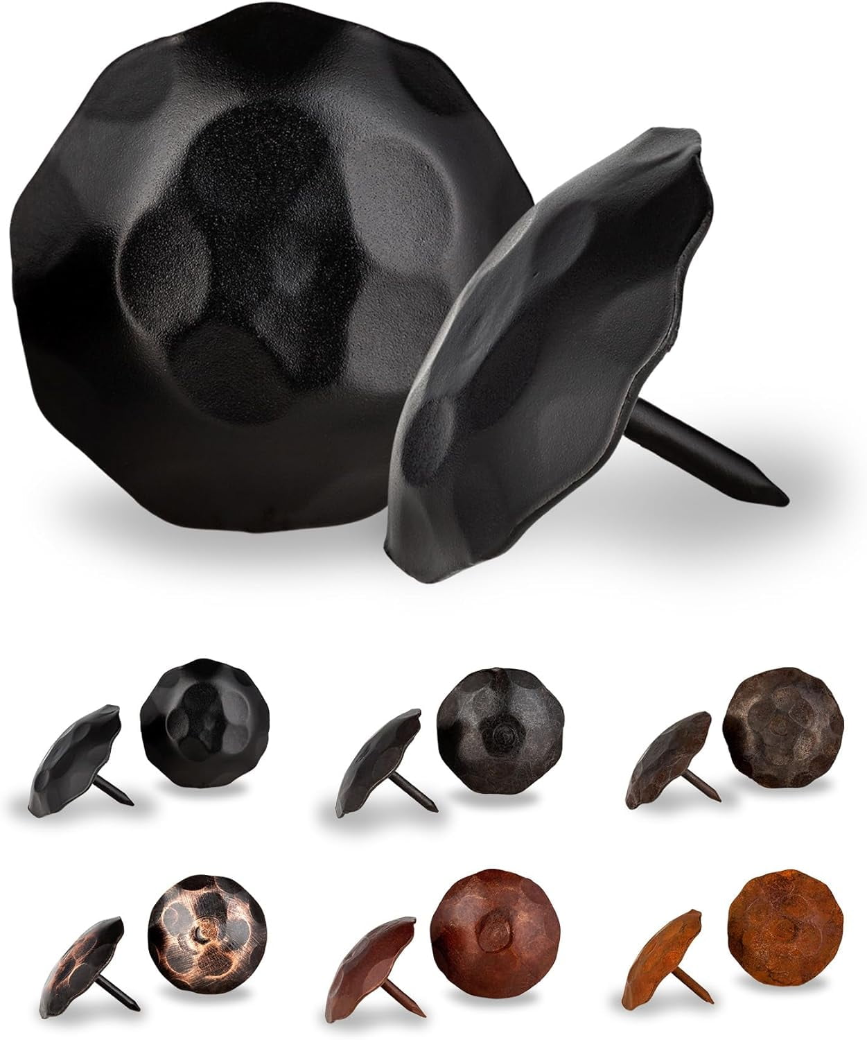 25 Pack 1.5" Large Round Head Clavos Decorative Nails – Black ...
