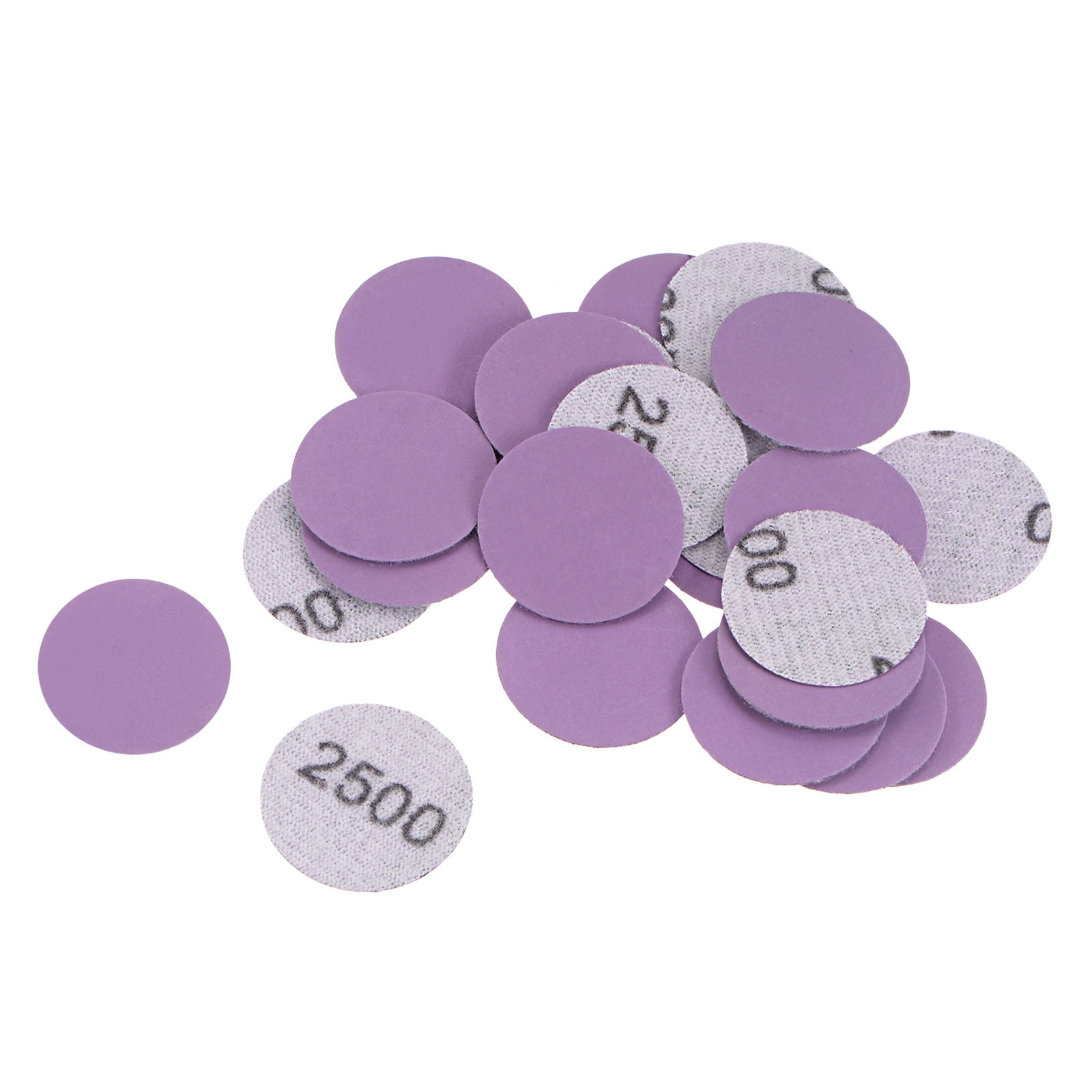 25 Pack 1-Inch Purple Sanding Discs 2500 Grits Hook & Loop Professional ...