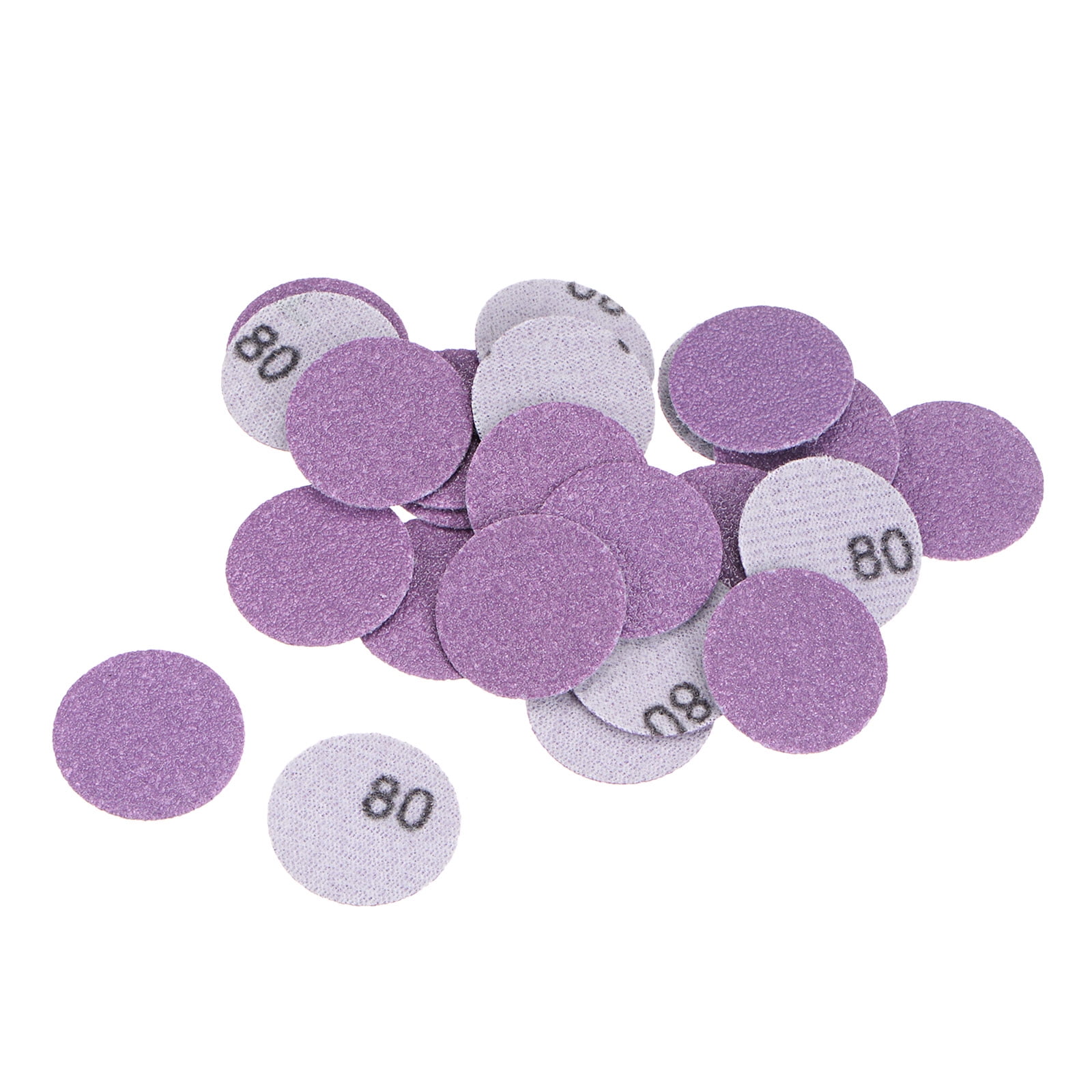 25 Pack 1-Inch Purple Sanding Discs 80 Grits Hook & Loop Professional ...