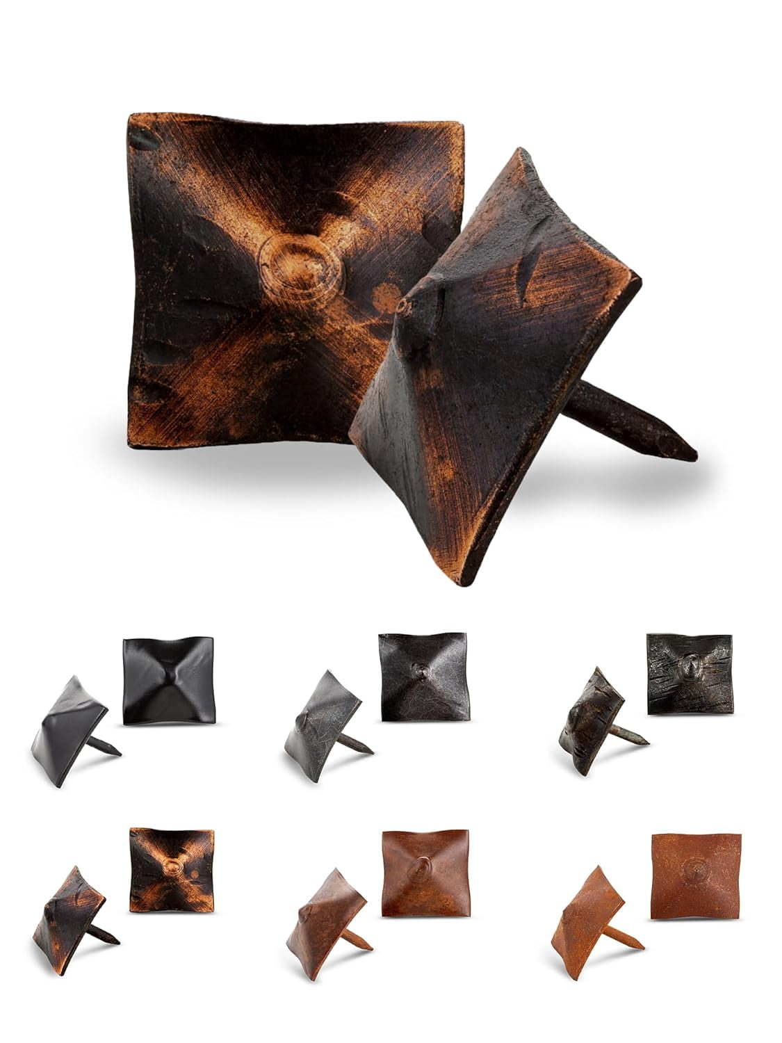 25 Pack 1 Inch Small Square Head Clavos Decorative Nails – Oil Rubbed ...